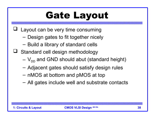 Circuits layouts design in VLSI design and Testing | PPT