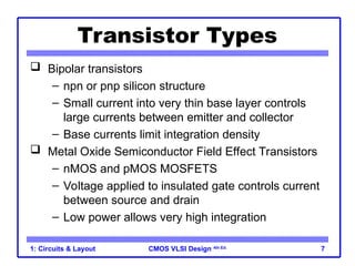 CMOS VLSI Design: Lecture 1: Circuit & Layout | PPT