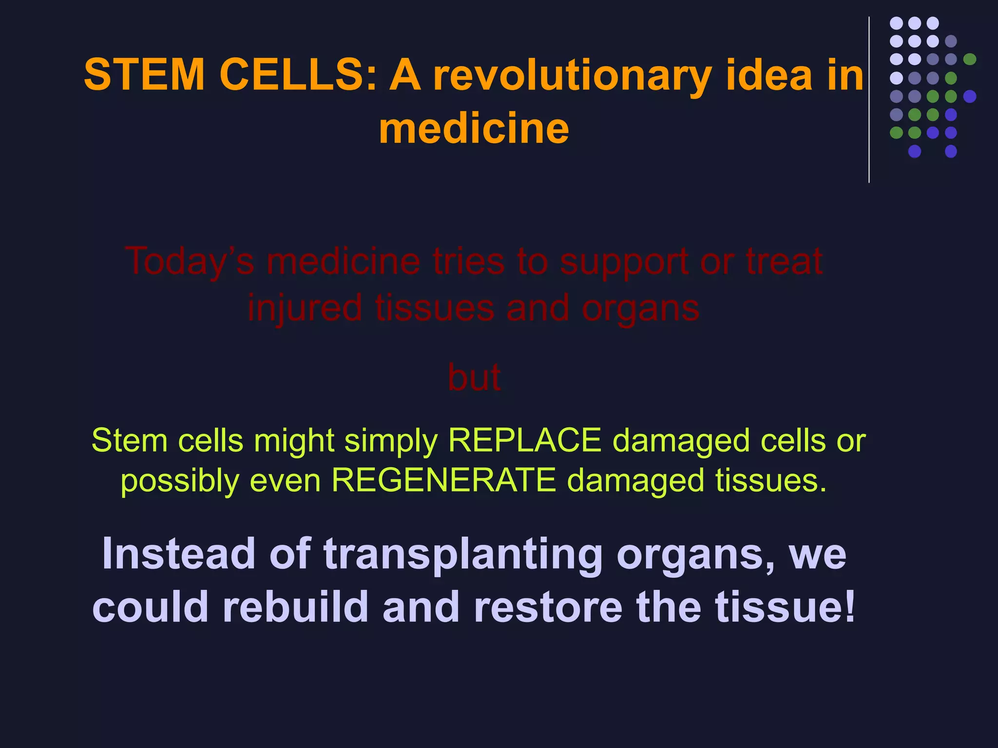 Lect 1- INTRODUCTION TO STEM CELLS.ppt | Pregnancy | Reproductive Health