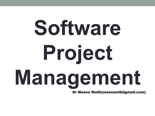 Lect1 intro to software project management | PPT