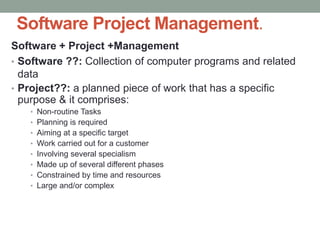 Lect1 intro to software project management | PPT