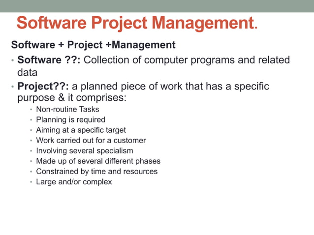 Lect1 intro to software project management | PPT