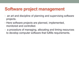 Lect1 intro to software project management | PPT