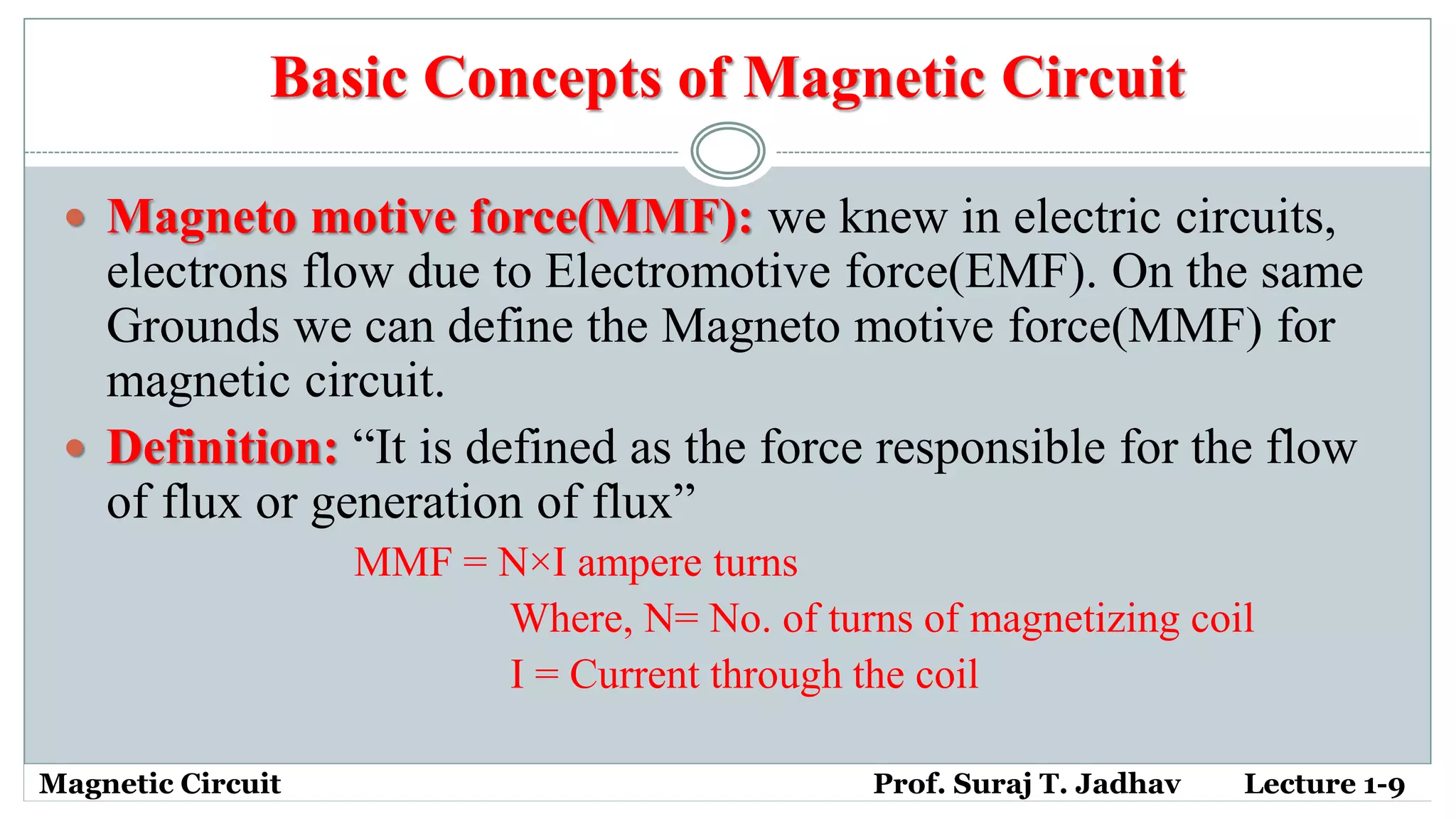 Lect 1 Magnetic Circuit | PDF