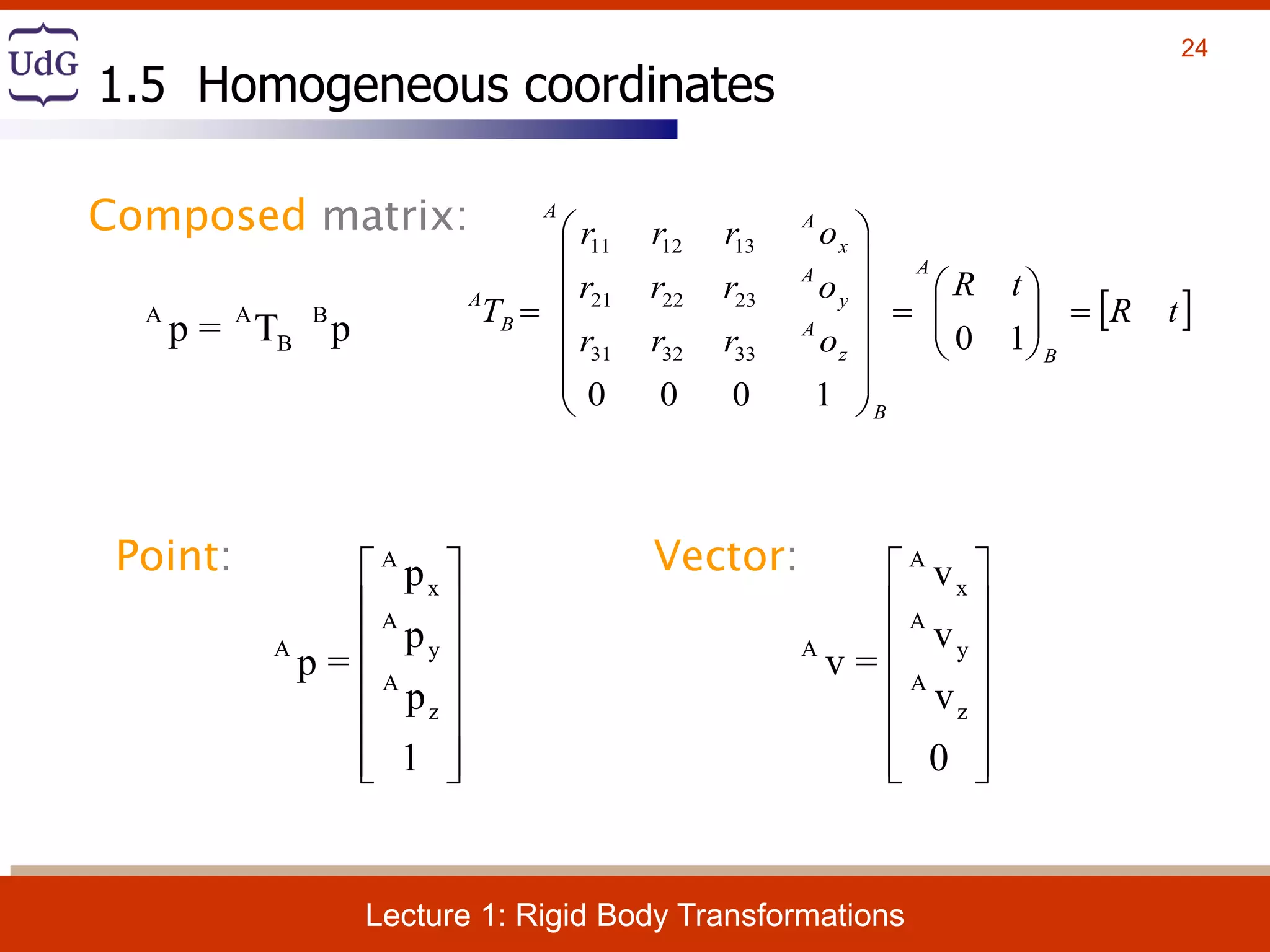 Lecture 1 Rigid Body Transformations | PDF