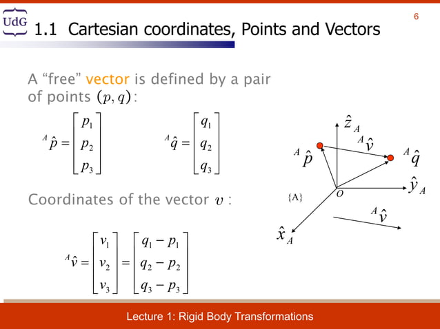 Lecture 1 Rigid Body Transformations | PDF