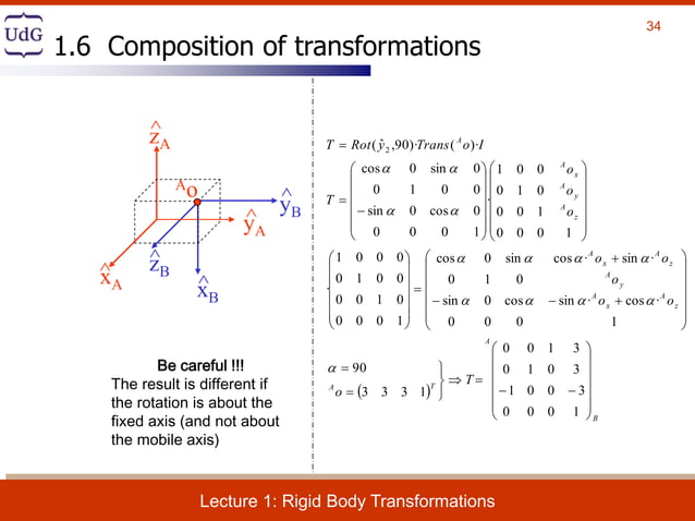 Lecture 1 Rigid Body Transformations