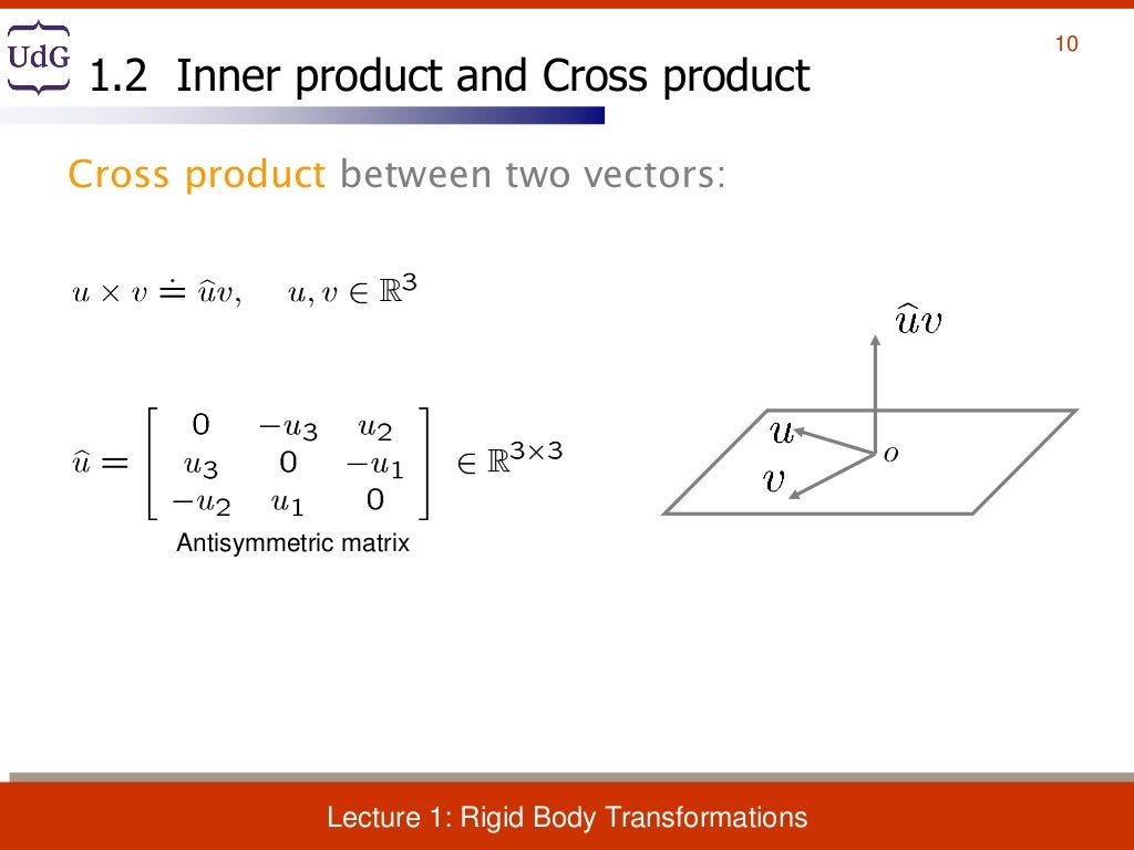 Lecture 1 Rigid Body Transformations