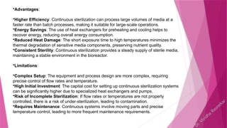 Media and air Sterilization: Batch and continuous sterilization | PPTX