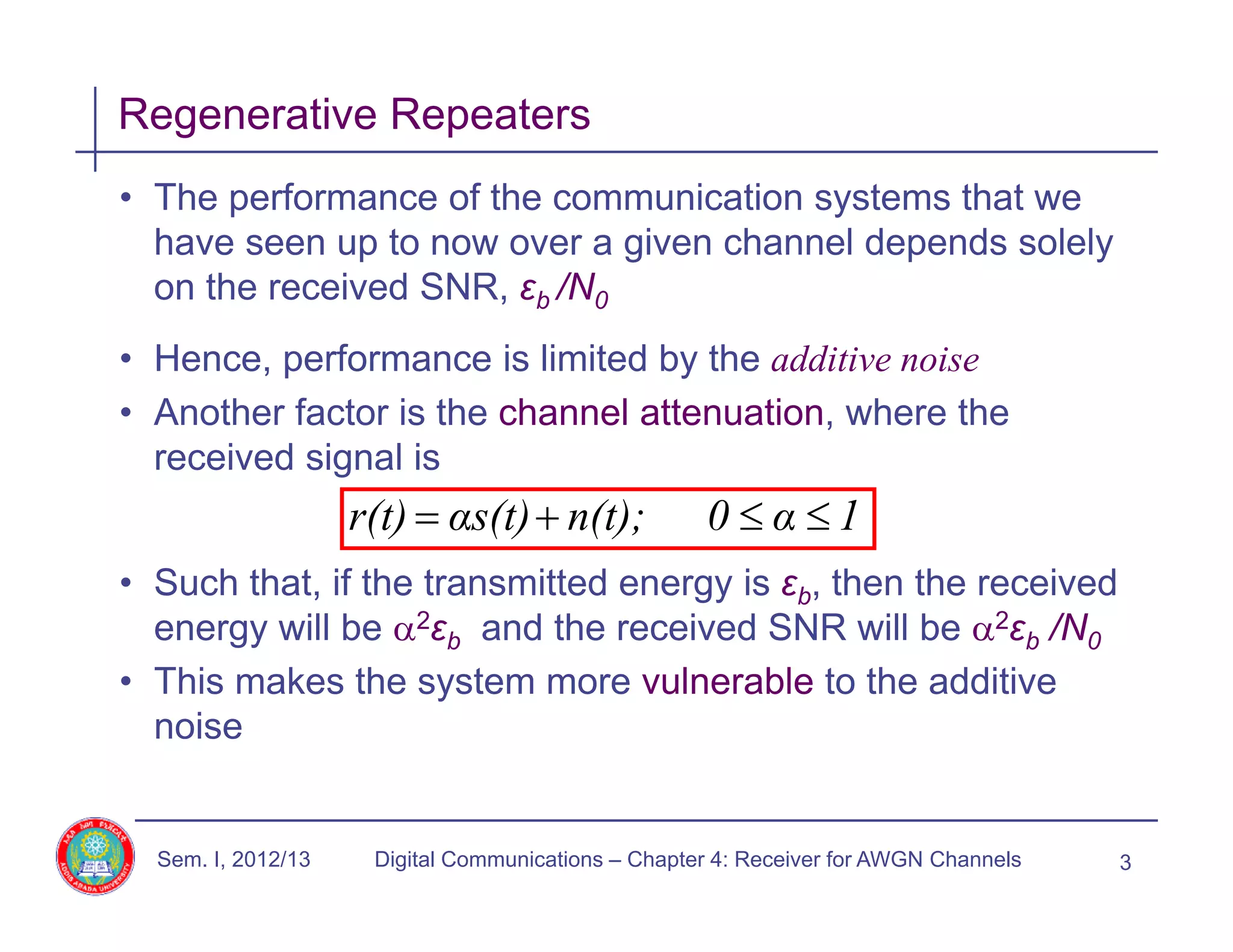 Lect 11.regenerative repeaters | PDF