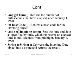 Java Arrays and DateTime Functions | PPTX | Programming Languages | Computing