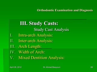 Orhtodontic Examination & Diagnosis II | PDF