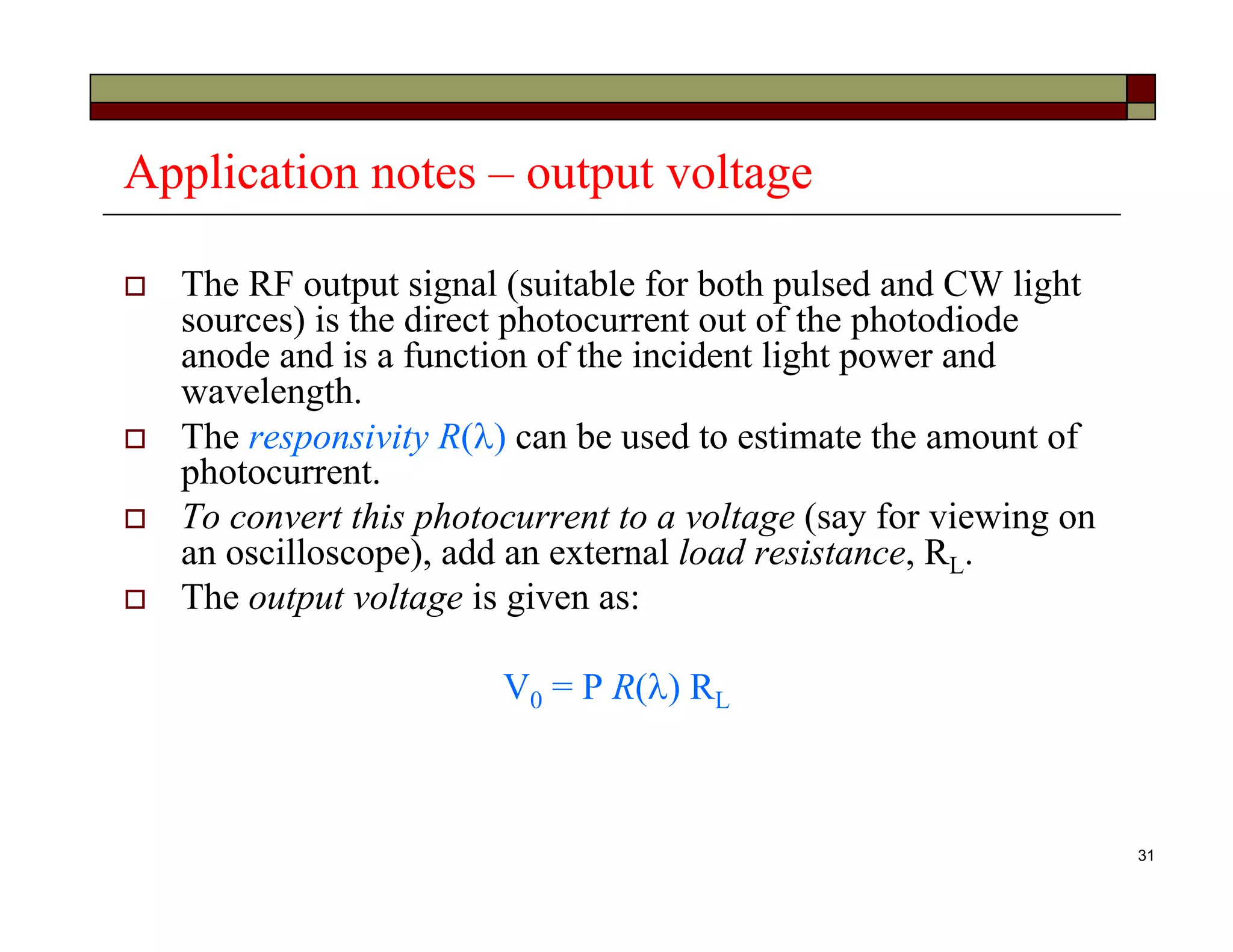 Lect12 photodiode detectors | PDF