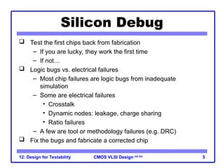 Test generation in VLSI design and Testing | PPT