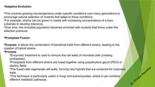 Screening and isolation of microorganisms, Strain improvement | PPTX