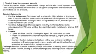 Screening and isolation of microorganisms, Strain improvement | PPTX