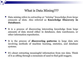Lect 1 2 Data Mining.pptx for the predictive ananlysis | PPT