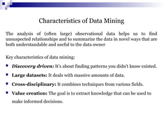 Lect 1 2 Data Mining.pptx for the predictive ananlysis | PPT