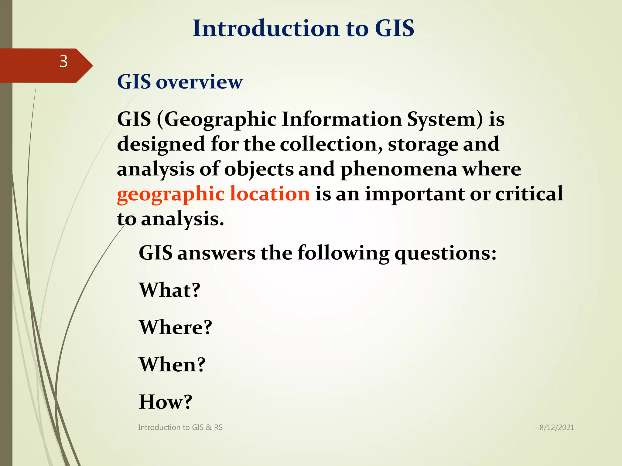 Lect 1 & 2 introduction to gis & rs | PPT
