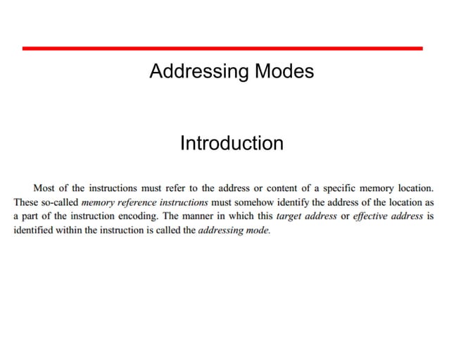 Presentation of addressing mode presentation | PPT