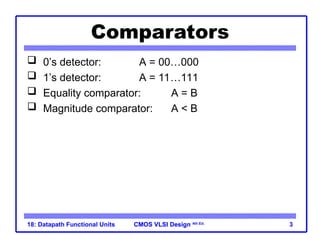 Datapath functional units in A__VLSI ppt | PPT