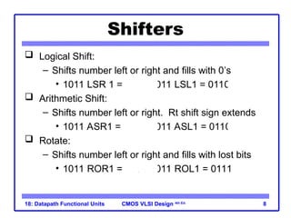 Datapath functional units in A__VLSI ppt | PPT