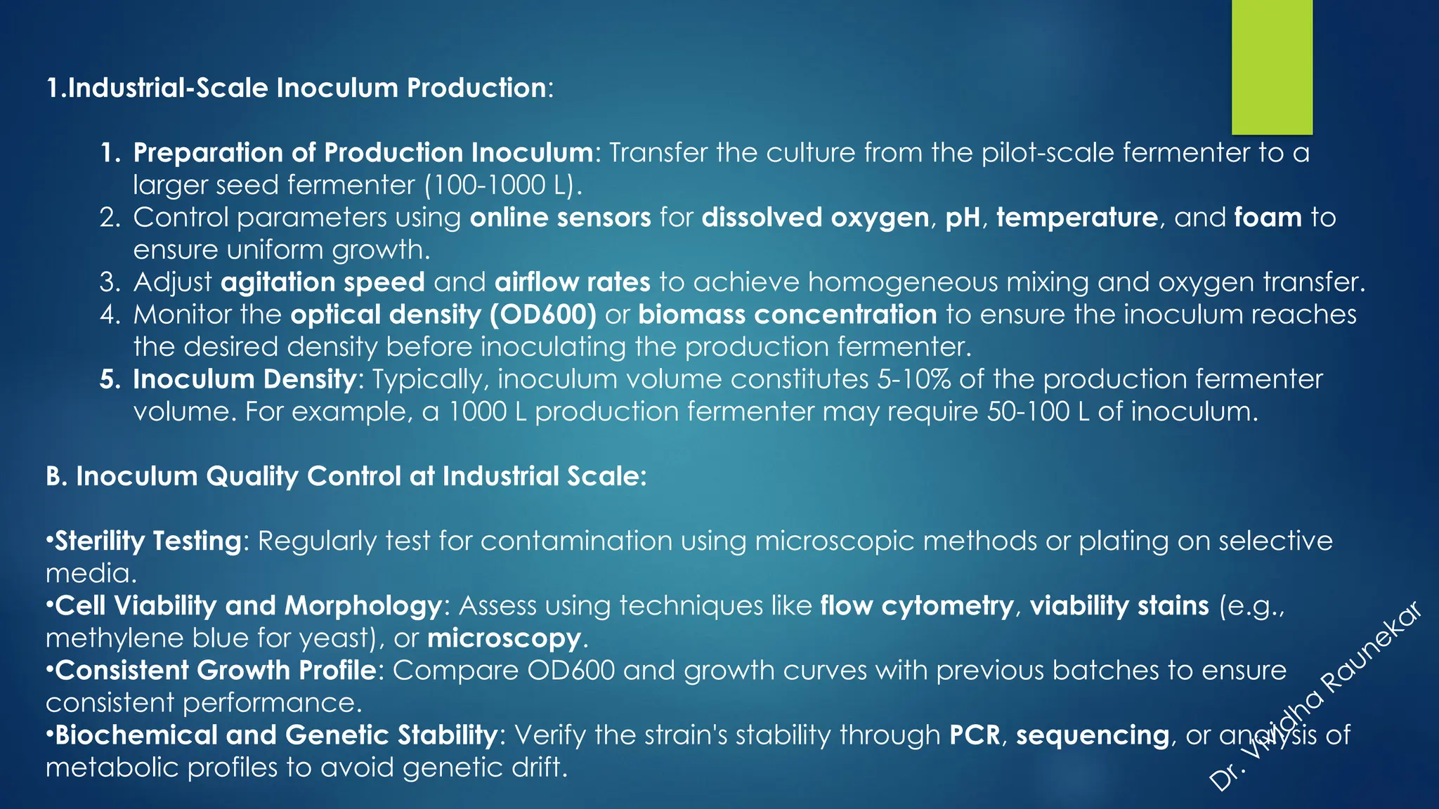 Designing Fermentation Media, Inoculum Development Strategies, Storage ...