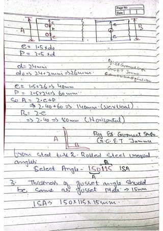 lect 14 Design of Gusset plate by Er Gurmeet Singh GCET JAMMU | PDF