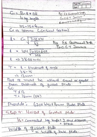 lect 14 Design of Gusset plate by Er Gurmeet Singh GCET JAMMU | PDF