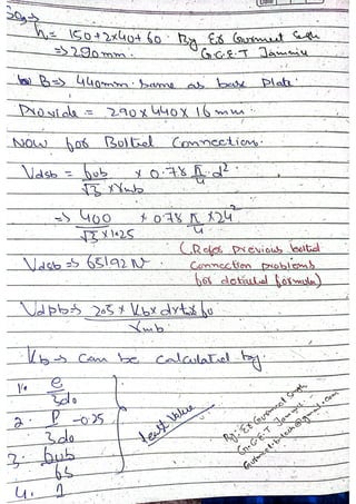 lect 14 Design of Gusset plate by Er Gurmeet Singh GCET JAMMU | PDF