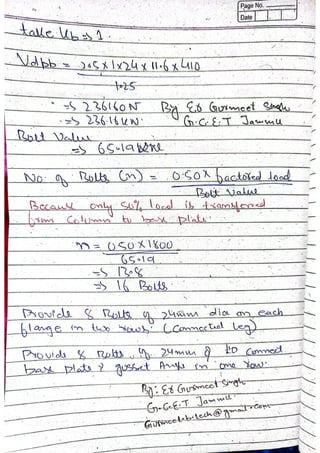 lect 14 Design of Gusset plate by Er Gurmeet Singh GCET JAMMU | PDF