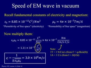 Lect14 handout | PPT | Physics | Science