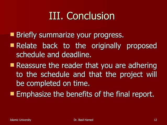 Lect 14 Progress Report | PPT | Science