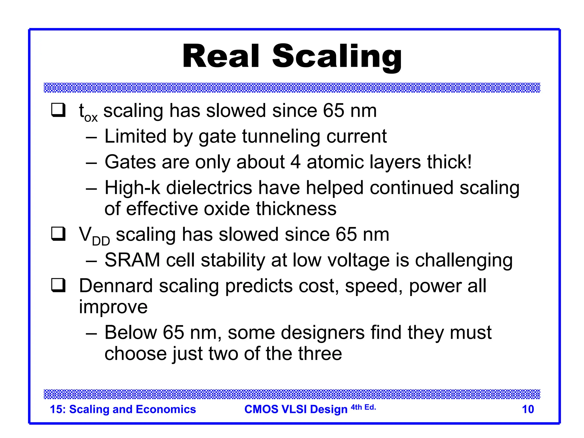 MOSFET scaling and economics for various types of scaling | PPT