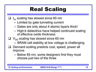 MOSFET scaling and economics for various types of scaling | PPT