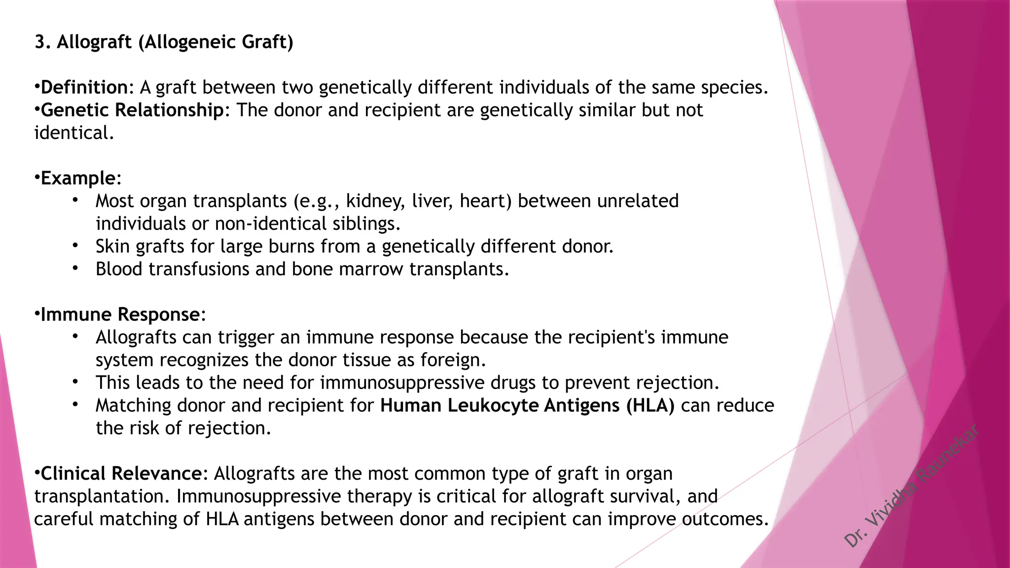 Cytokines, types of grafts, acceptance and rejection of grafts and stem ...
