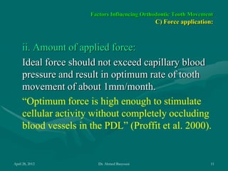 Biology of Tooth Movement | PDF