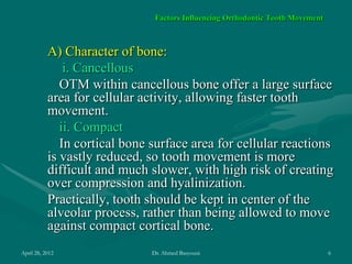 Biology of Tooth Movement | PDF