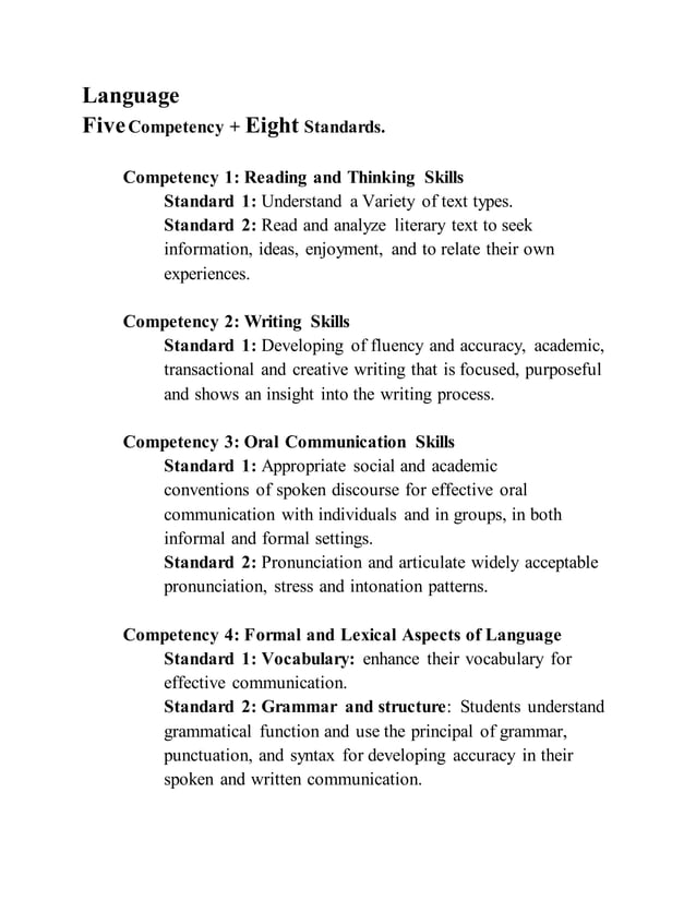 Lect 1 : competencies , standards, benchmarks and student learning ...