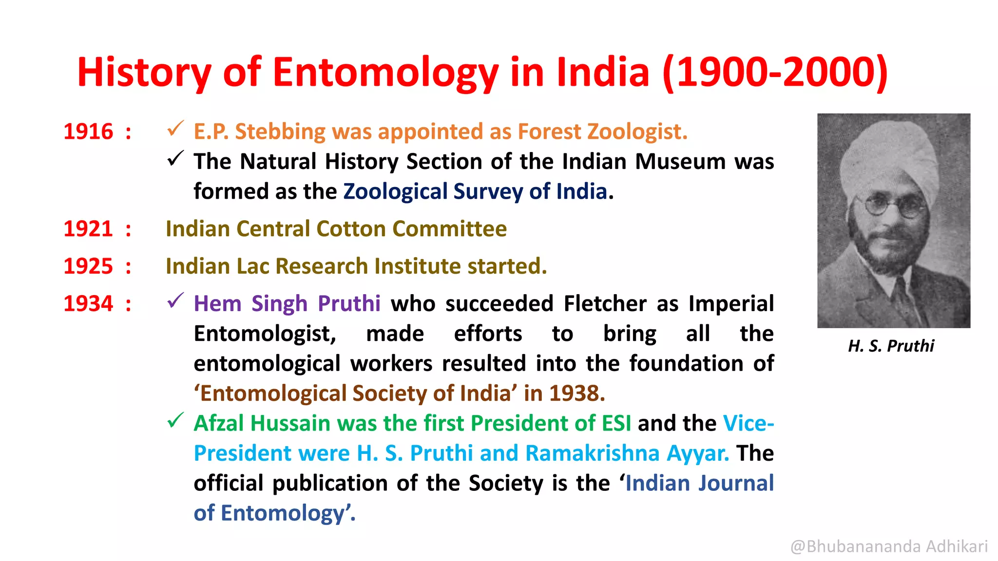 History of Entomology In India and Dominance of Insect | PPTX