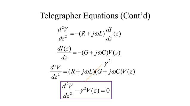 LECT 1 Part 2 - The Transmission Line Theory.pptx | Physics | Science