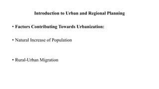 Lect 1 urbanization | PPTX