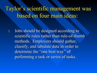 Theories of managment - managment | PPT