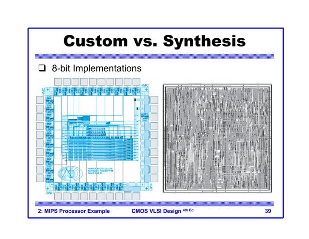 Lecture On Introduction To Vlsi Example Mips Processor Ppt 3398