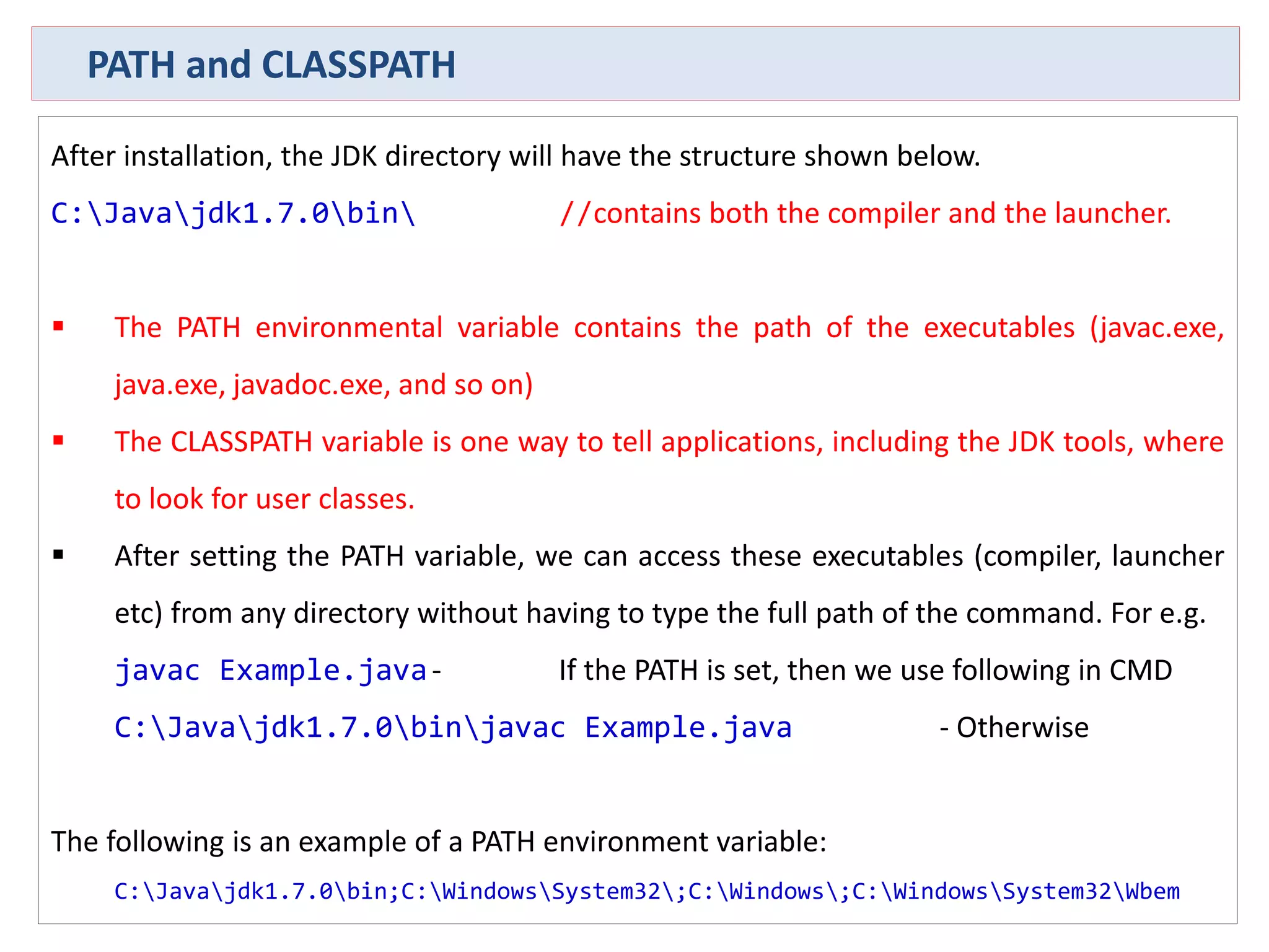 Javacharacteristics Classpath Compliation Pptx Programming Languages Computing