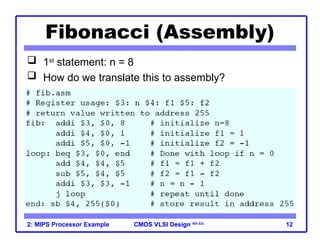 VLSI_MIPS processor Example from Neil Weste book.ppt