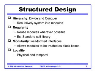VLSI_MIPS processor Example from Neil Weste book.ppt
