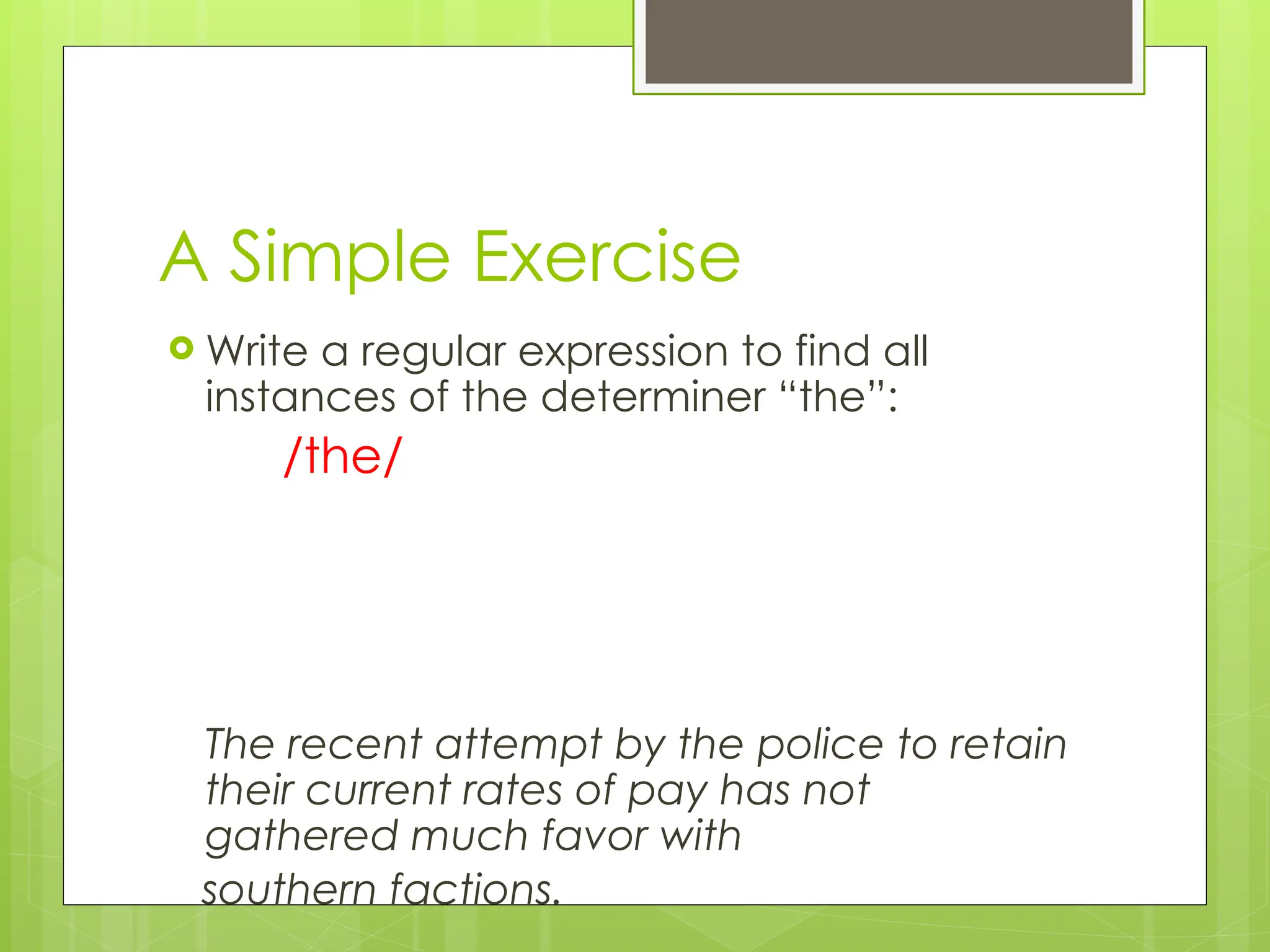Regular-expressions in NLP and regular expression with example | PPT