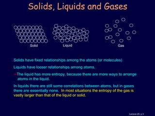 phase transition and entropy and other details | PPT