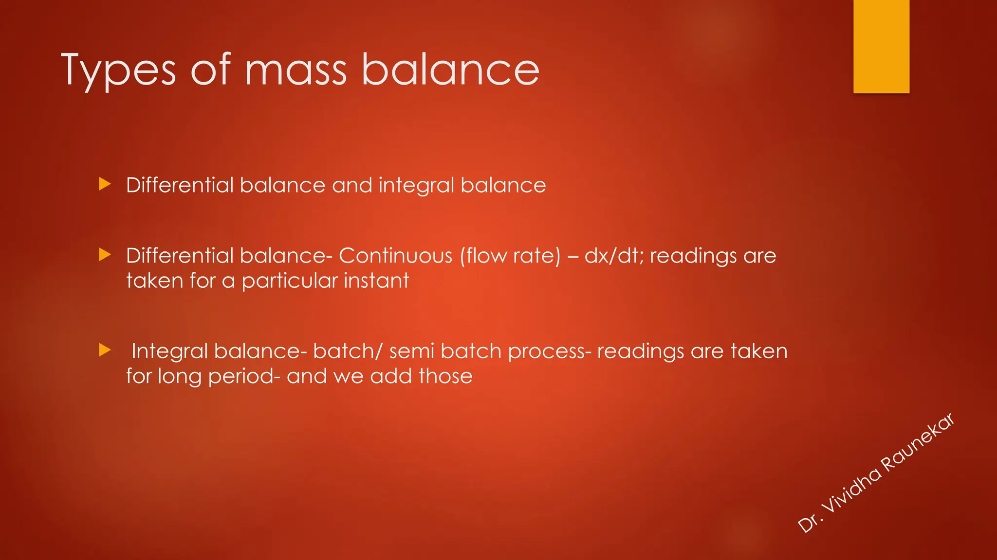 Steady state and mass balance in bioprocess engineering. | PPTX